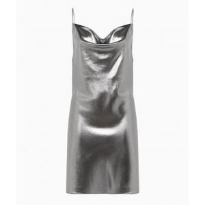 ROTATE | Dresses | New Rotate Metallic Mini Slip Dress In Silver | Poshmark